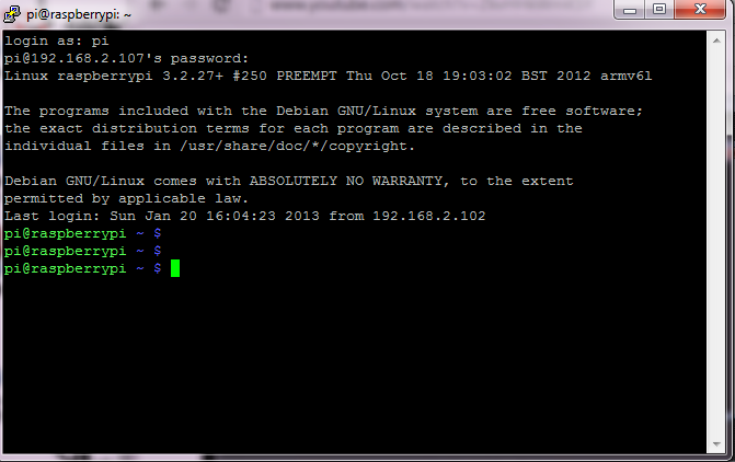Raspberry Pi Root Login Vertikal Integration